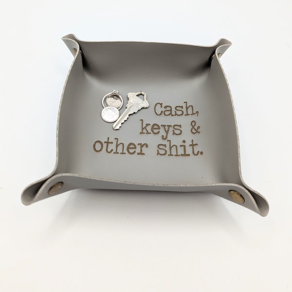 Leather Cash Tray - Etsy