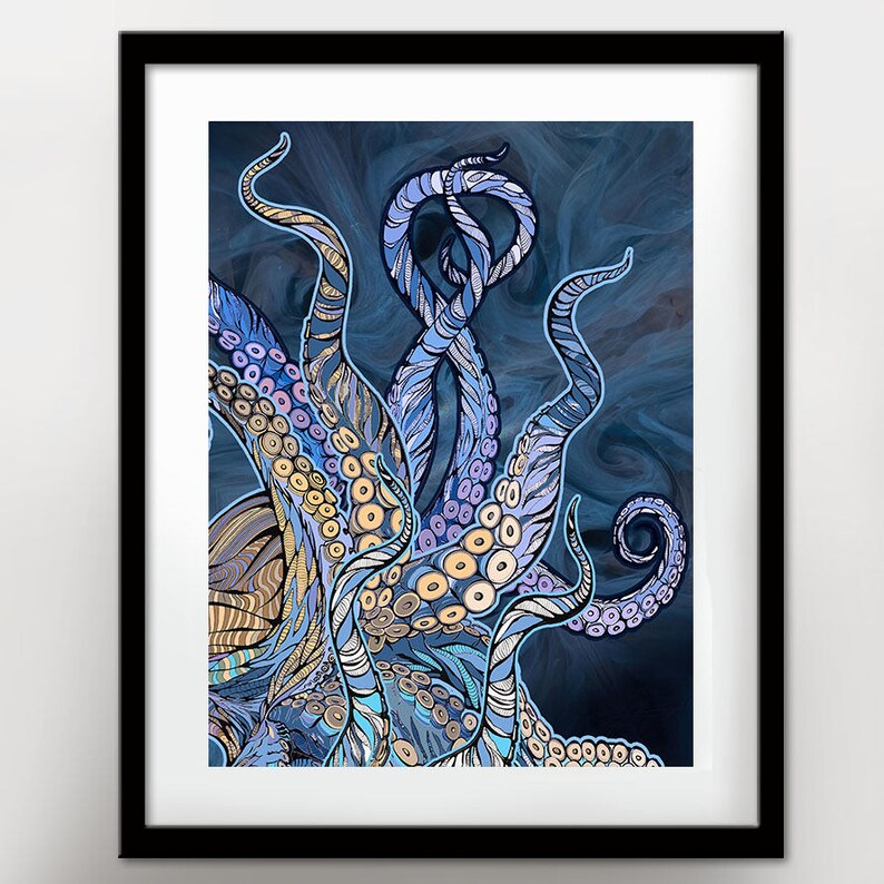 OCTOPUS Abstract Wall Art Prints Octopus Wall Art Octopus - Etsy Hong Kong