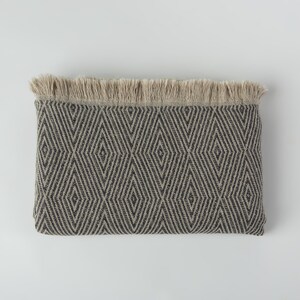 Kristin Turkish Throw Blanket - Hemp Cotton Blend Diamond Design Throw ...