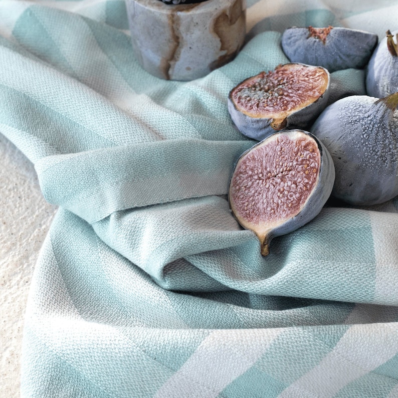 Kubra Turkish Cotton Striped Hand & Kitchen Towel With Tassels - Etsy