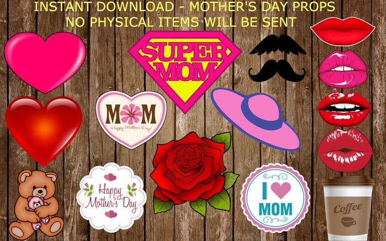 Digital Mother's Day Props, Instant Download Mother's Day Props ...