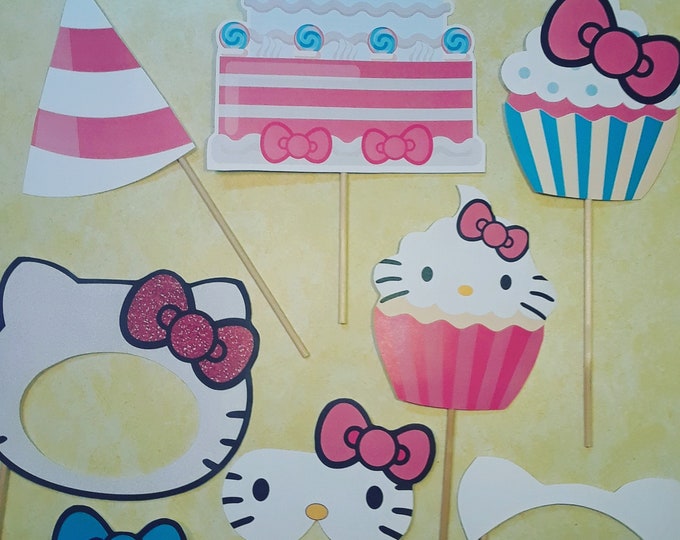Cute Kitty Photo Booth Props, Cute Kitty Party, Cute Kitty Photo Booth ...
