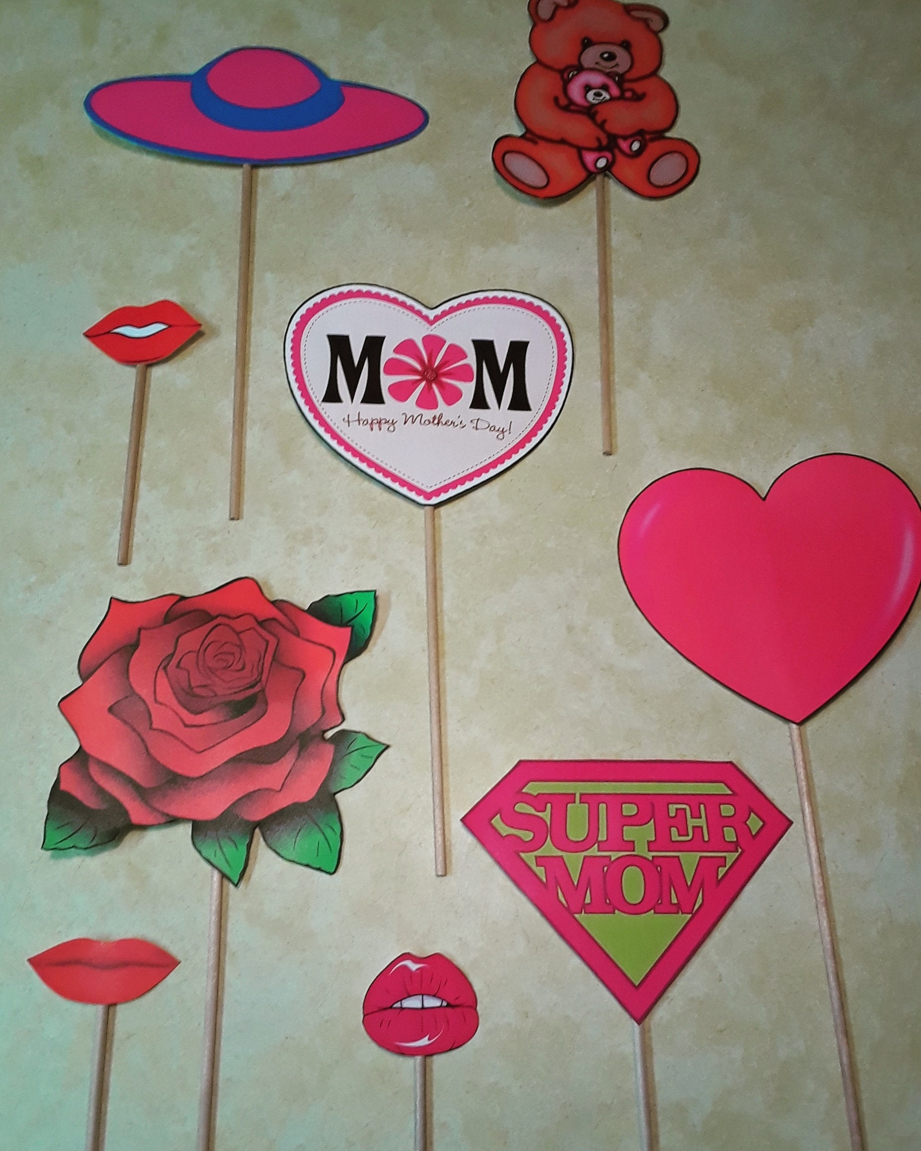 Mother's Day Photo Booth Props, Mother's Day Party, Mother's Day Gift ...