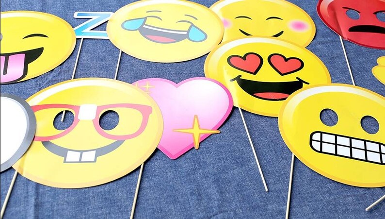 Emoji Photo Booth Props Great Gift Idea Emoji Party Emoji | Etsy