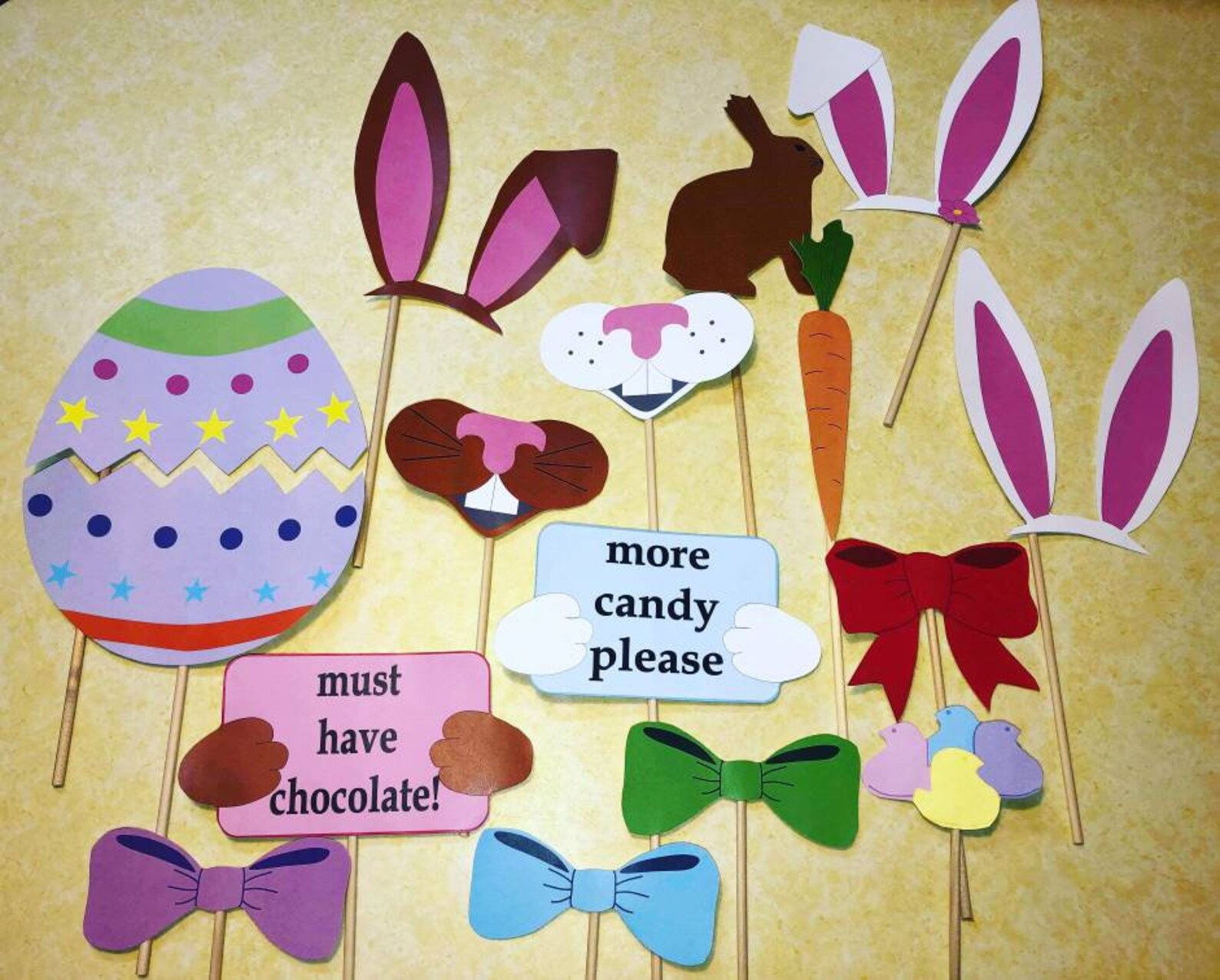 Easter Photo Booth Props Easter Photo Booth Set Easter Party - Etsy