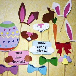 Easter Photo Booth Props Easter Photo Booth Set Easter Party - Etsy
