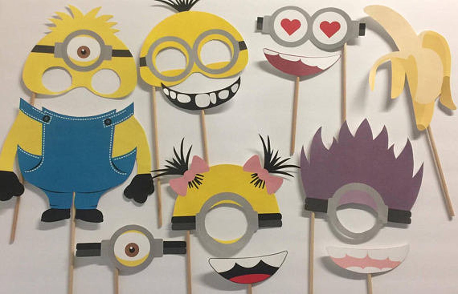Minions Photo Booth Props, Minions Party, Despicable Me Photo Booth ...