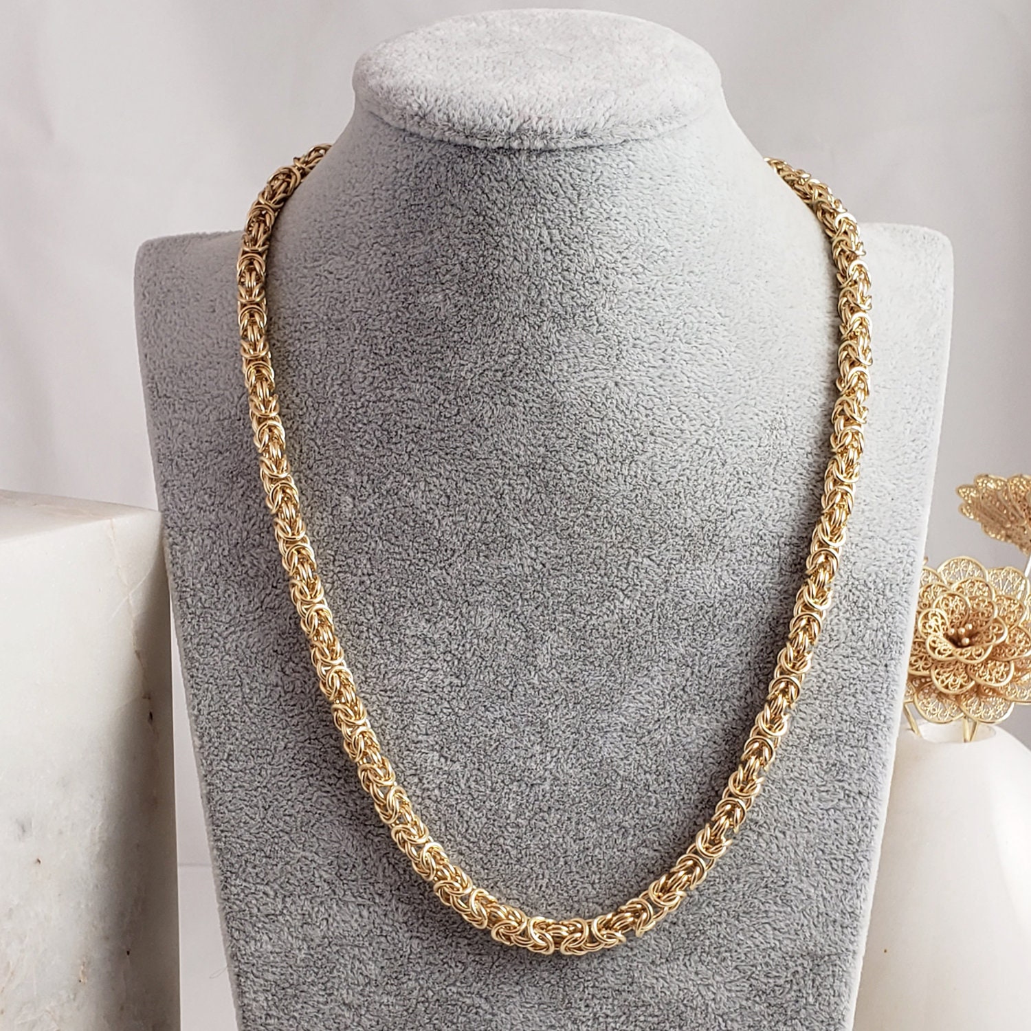 Iconic Byzantine Chain Necklace, Byzantine Chainmail, Jewelry Gifts ...