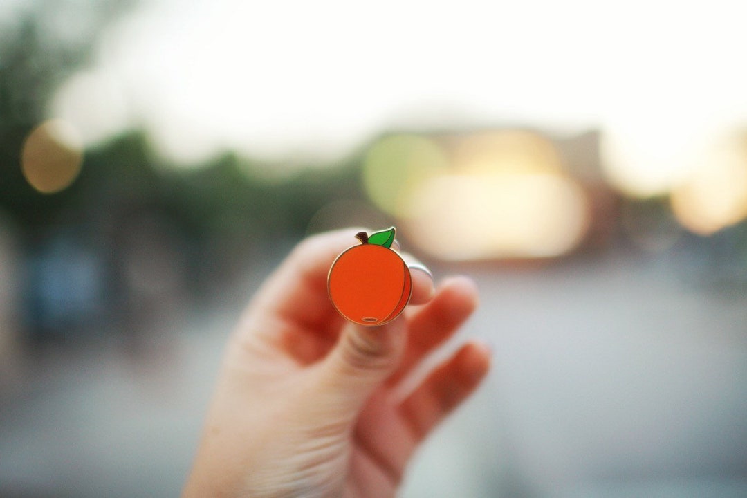 Orange Enamel Pin - Etsy
