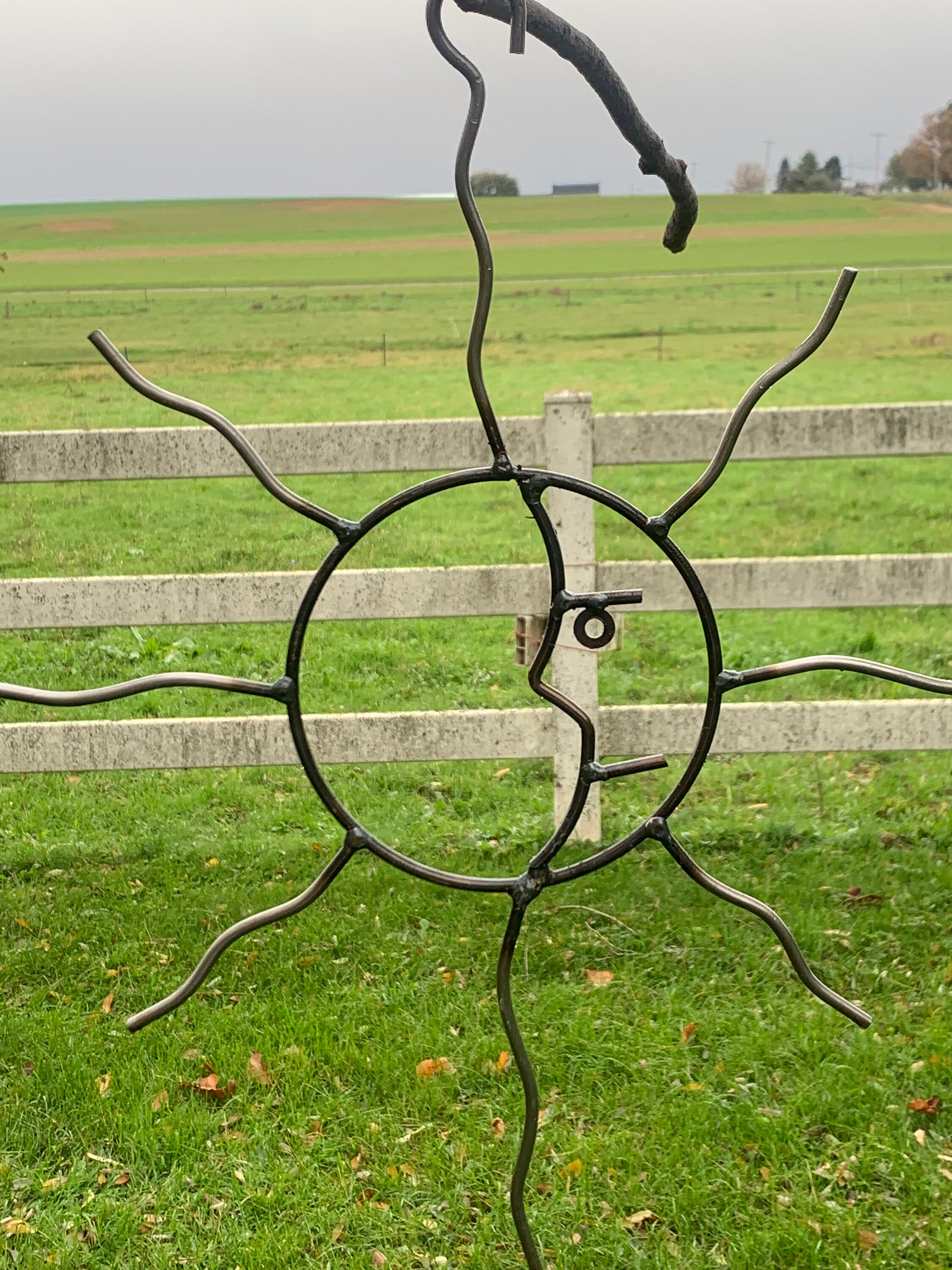 Sun Moon Metal Sculpture W/hookmetal Garden Artsun - Etsy