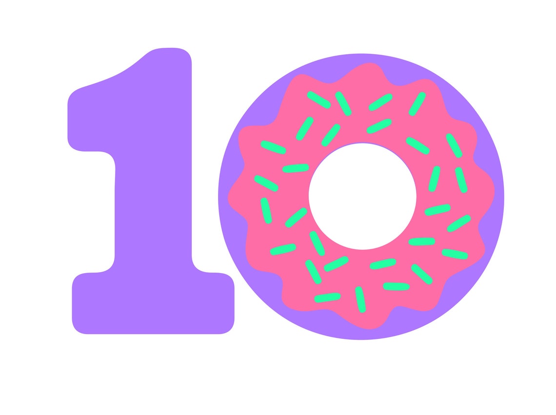 Donut 10 Donut Ten Birthday Doughnut SVG Décima Camisa de | Etsy