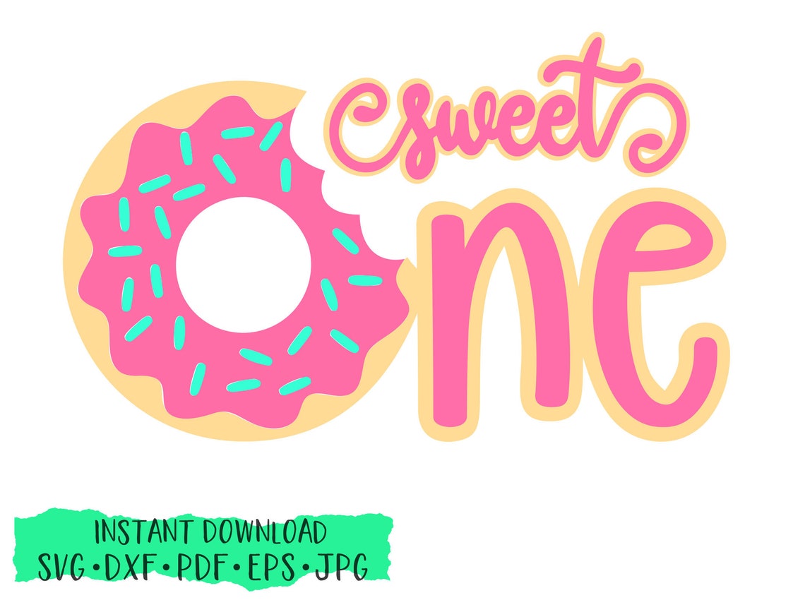 Sweet One Donut Donut Birthday Doughnut SVG First Birthday - Etsy