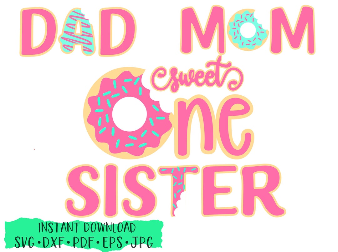 Sweet One Donut, Donut Birthday, Doughnut SVG, Donut Family Shirts, Mom ...