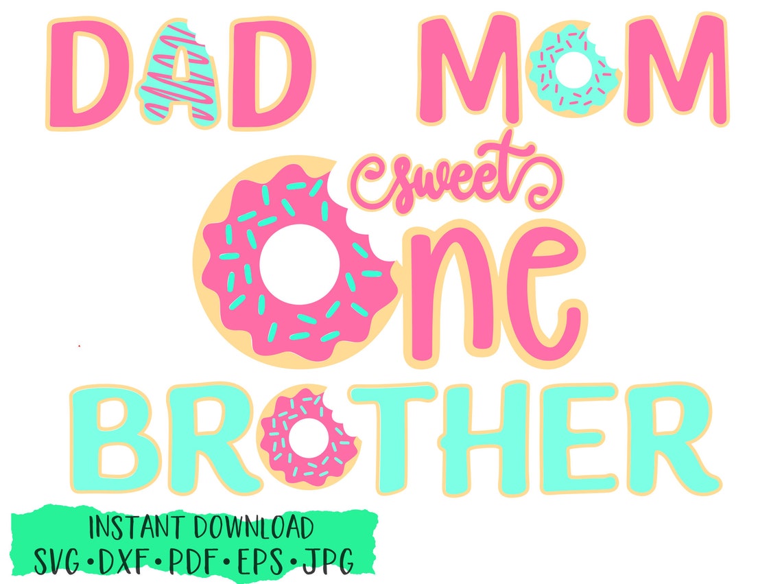 Sweet One Donut Donut Birthday Doughnut SVG Donut Family | Etsy
