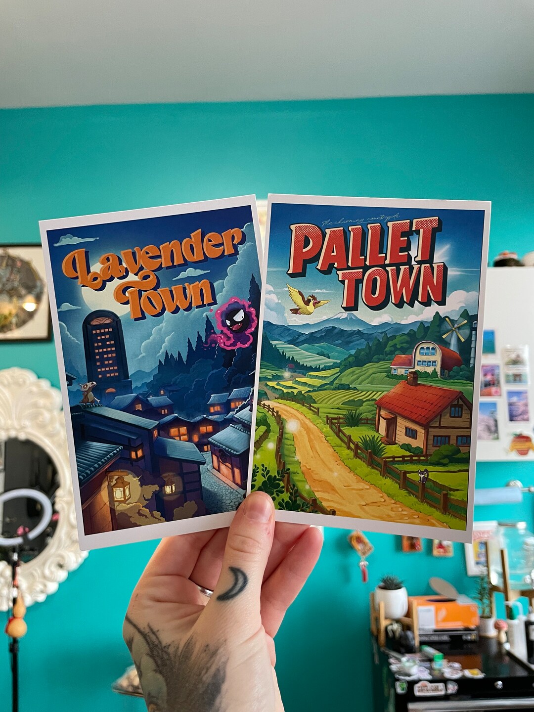 Pokemon Town Postcards - Etsy