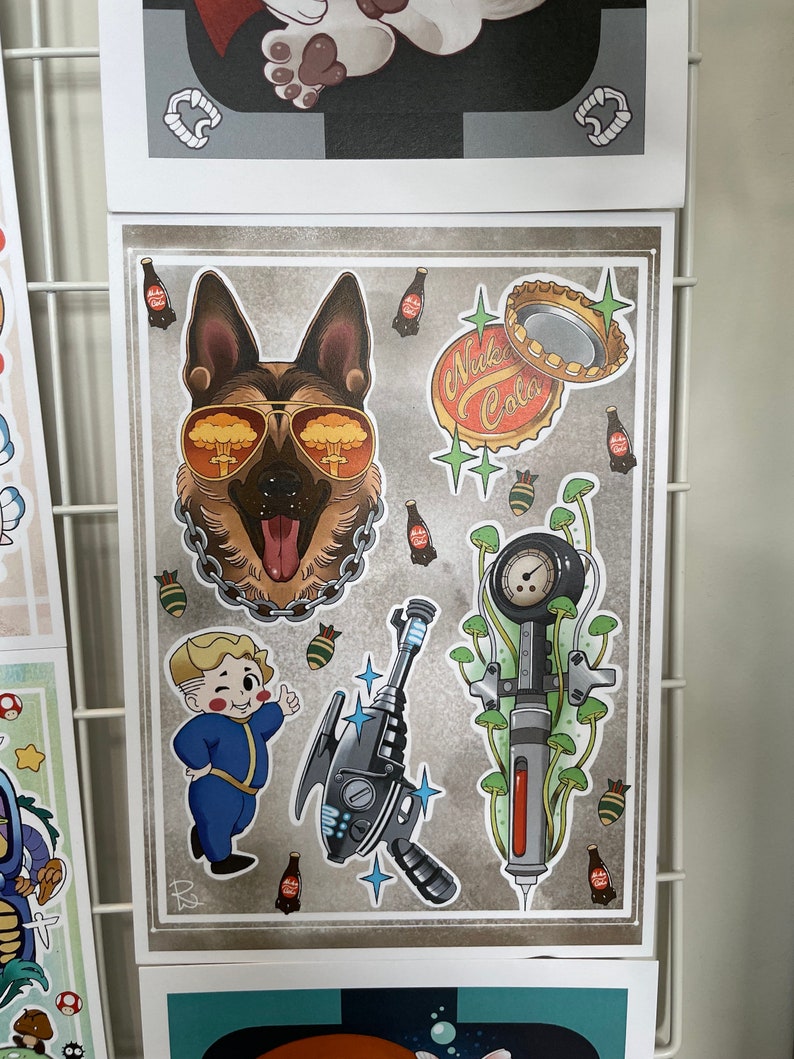 Fallout Tattoo Flash Print - Etsy