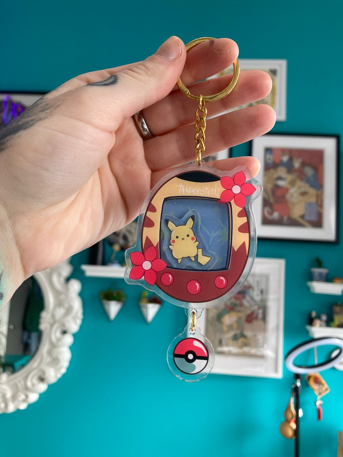 Tamagotchi Pikachu Shaker Keychain - Etsy