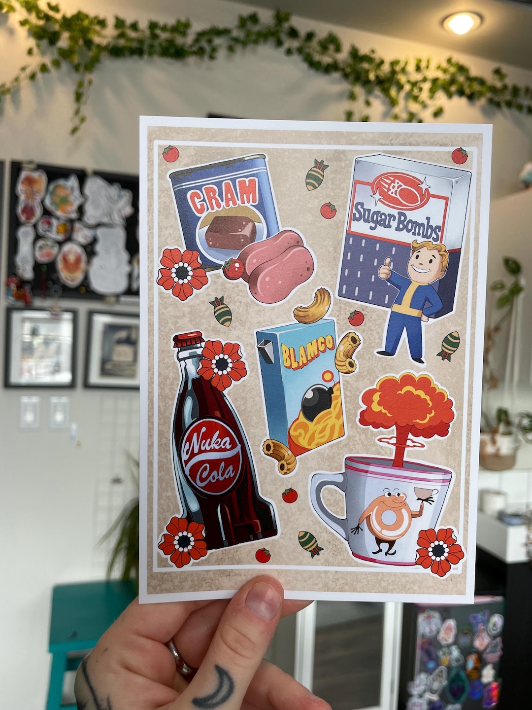 Fallout Food Tattoo Flash Print - Etsy