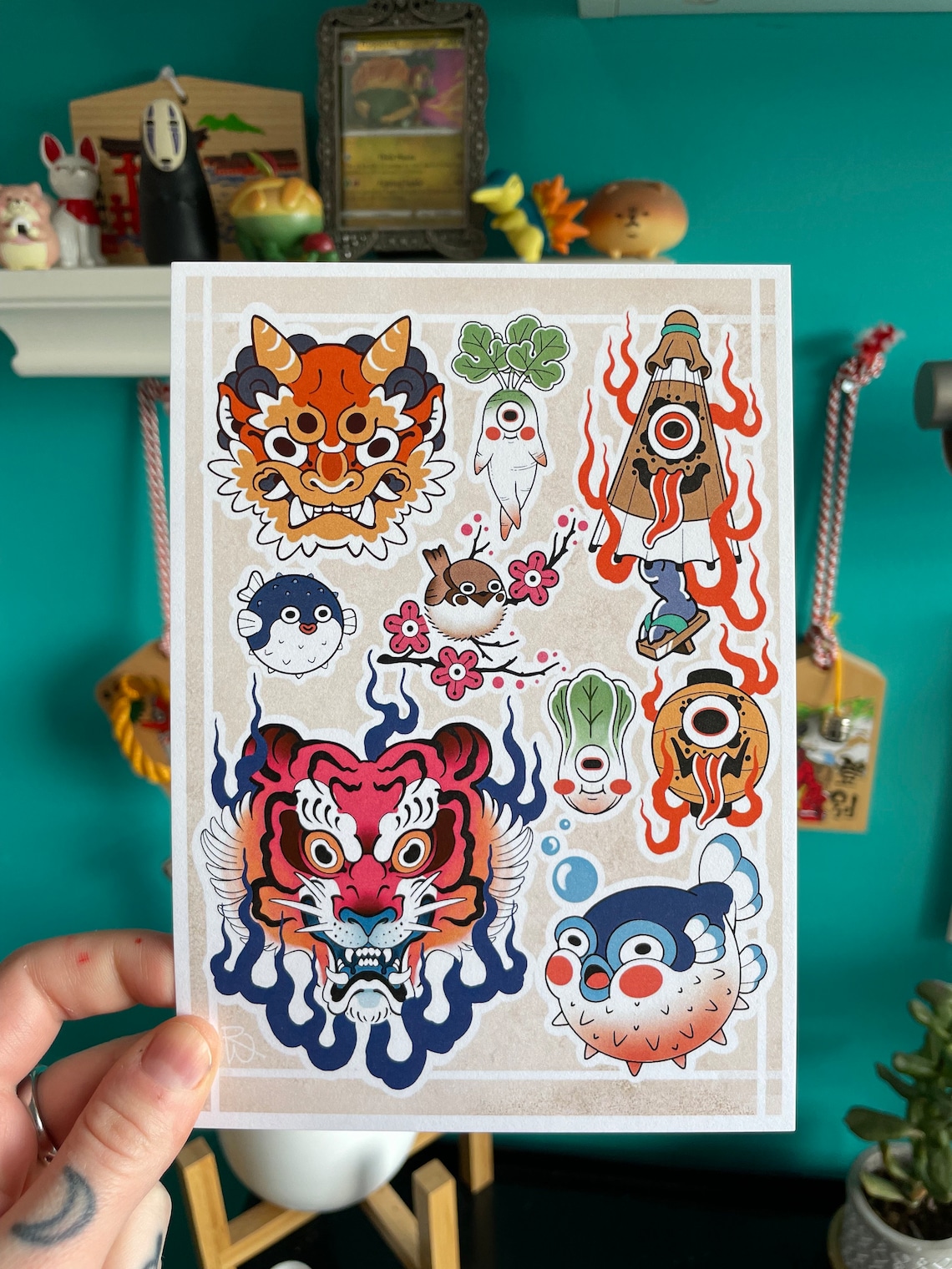 Japanese Tattoo Flash Print - Etsy