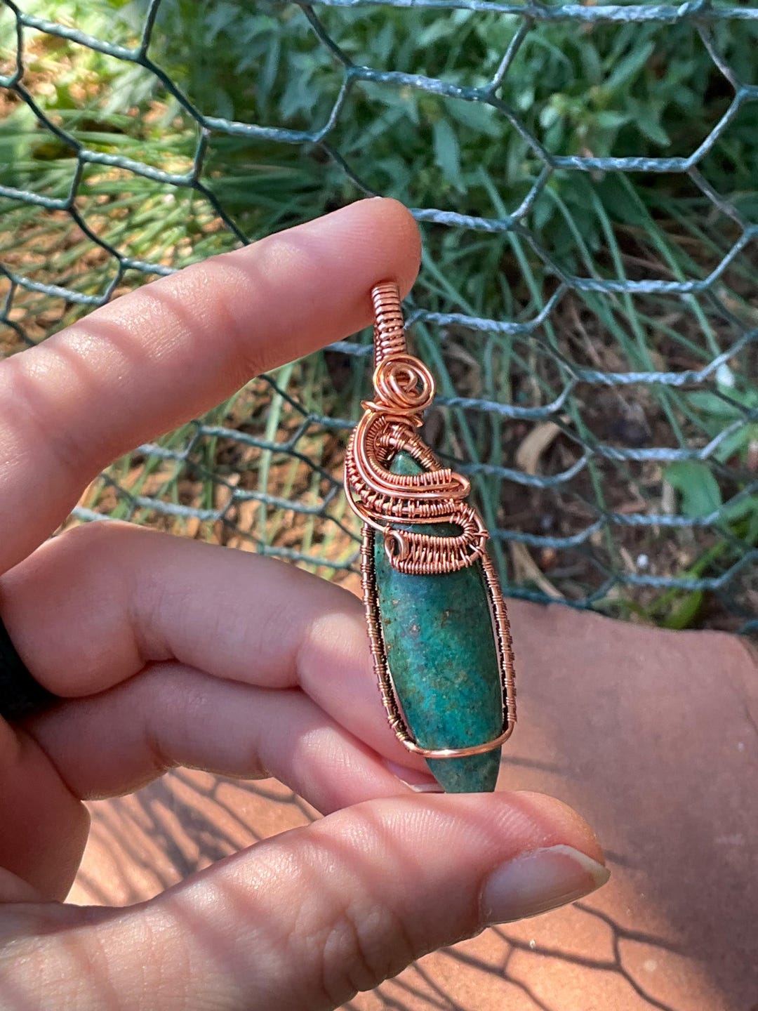 Artisan Wire Wrap Pendant Crystal Jewelry Gift for Her Handmade Pendant ...