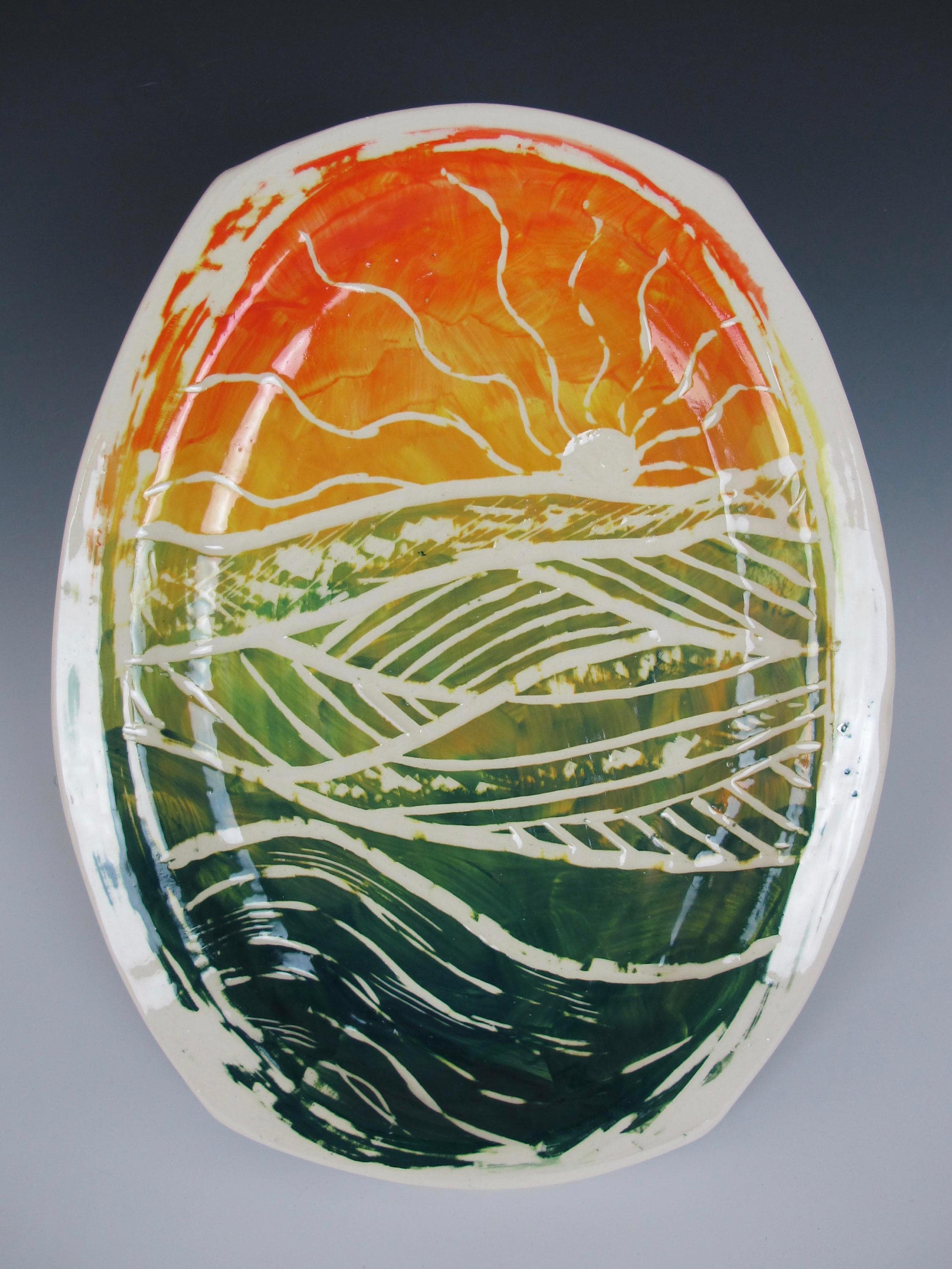 Sgraffito Platter - Etsy