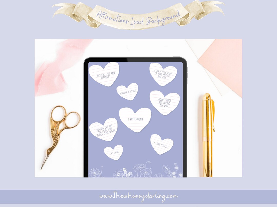 Positive Affirmations iPad Wallpaper Background | Spring Floral ...