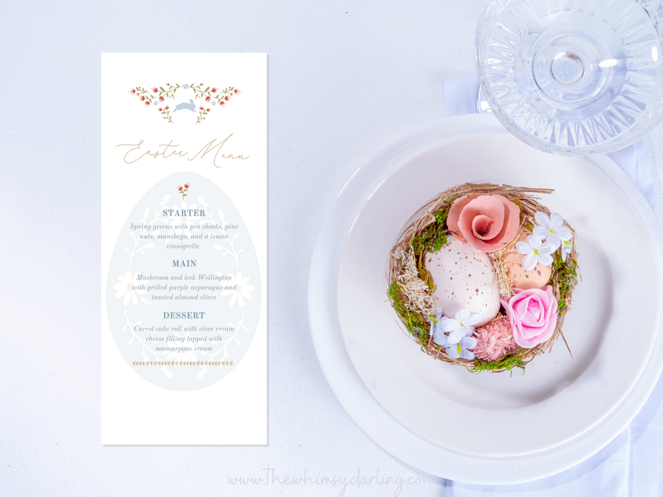 Printable Easter Egg Menus, Easter Brunch Menu, Easter Party Boho Folk ...