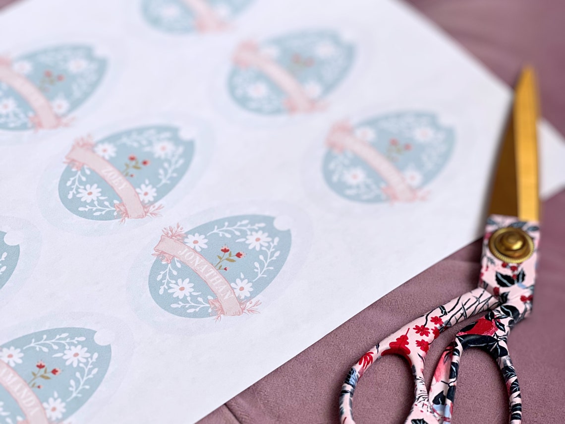 Printable Easter Egg Name Tags, Easter Basket Tags, Easter Party Boho ...