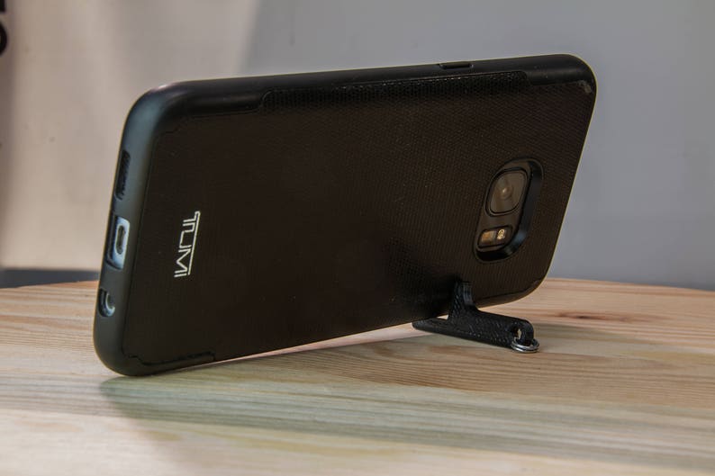 Keychain Phone Kickstand - Black , Keychain Phone Stand, iPhone Stand ...