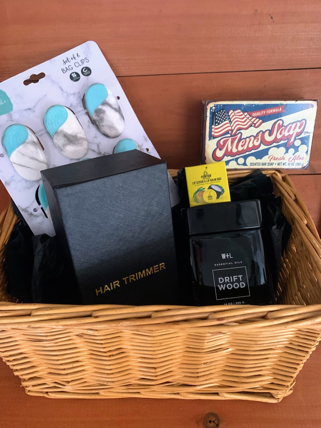 Gift Basket for Men Birthday Thank You Gift Box With Trimmer SPA Soap ...