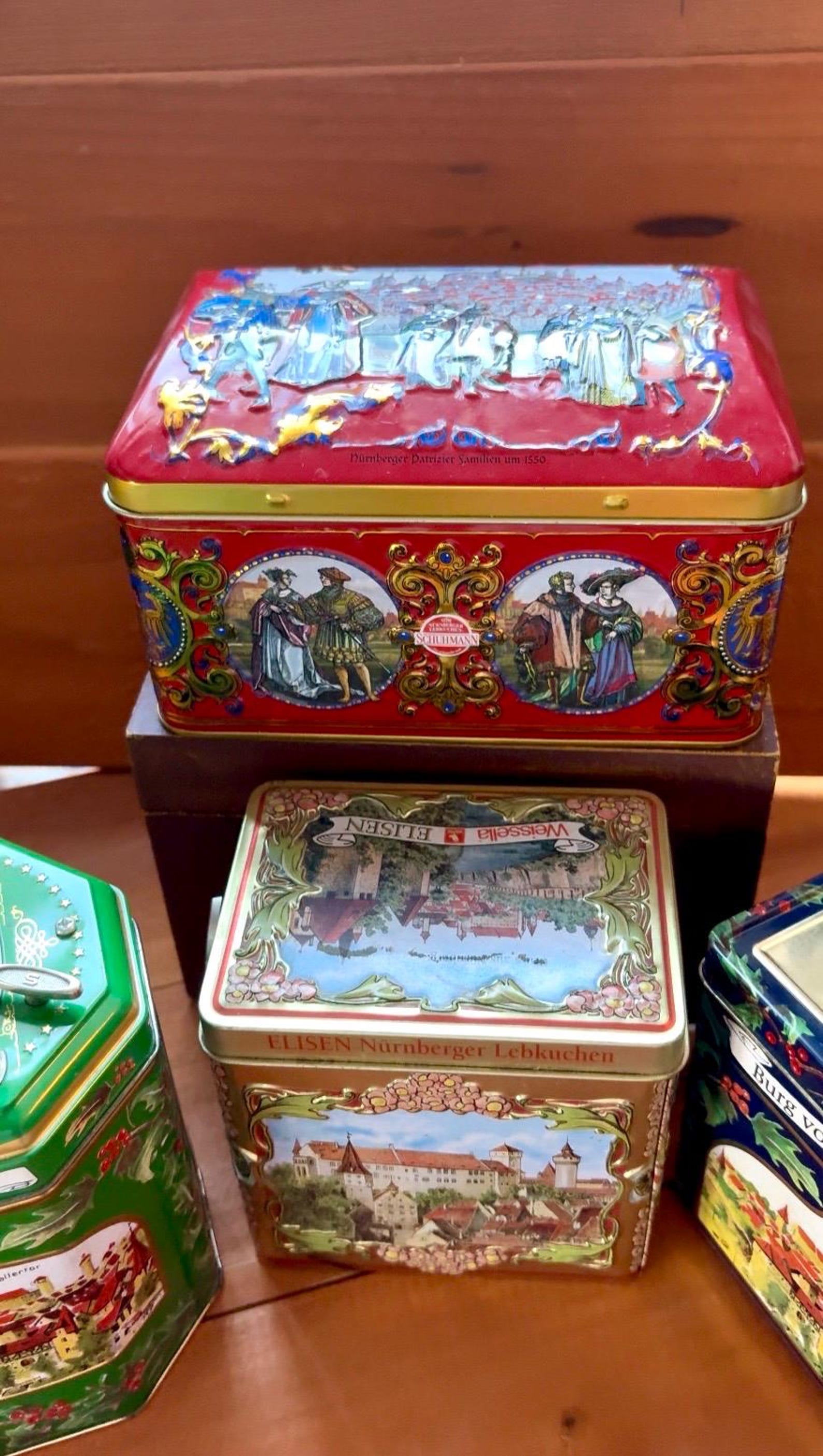 Vintage German Music Box Tin Collection Nürnberg & Lebkuchen Motifs ...