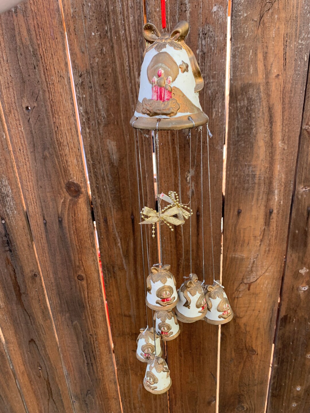Ceramic Christmas Wind Chime With Bells Vintage Avon Collectible Gift ...