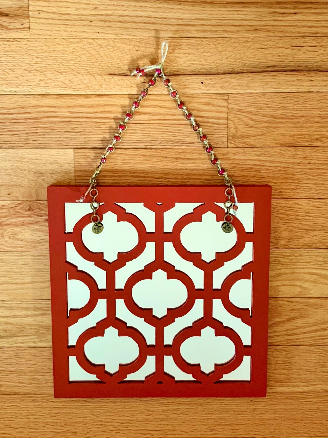 Vintage Beaded Lattice Mirror Balcon Du Guadalquivir Spanish Style - Etsy