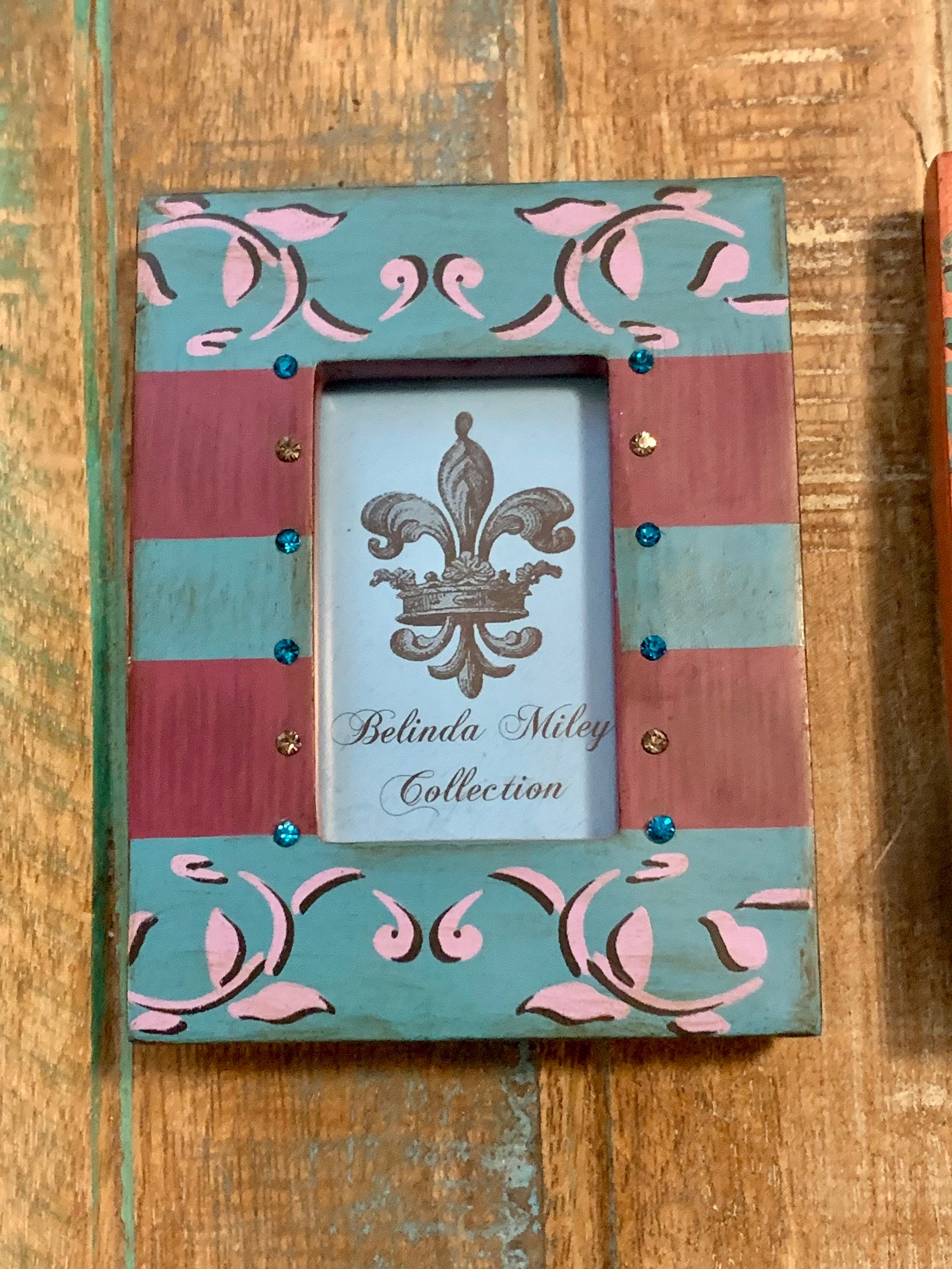 Vintage Bohemian Picture Frames Pair & Gift Box (new) Rhinestones ...