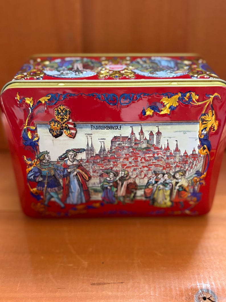 Vintage German Music Box Tin Collection Nürnberg & Lebkuchen Motifs ...