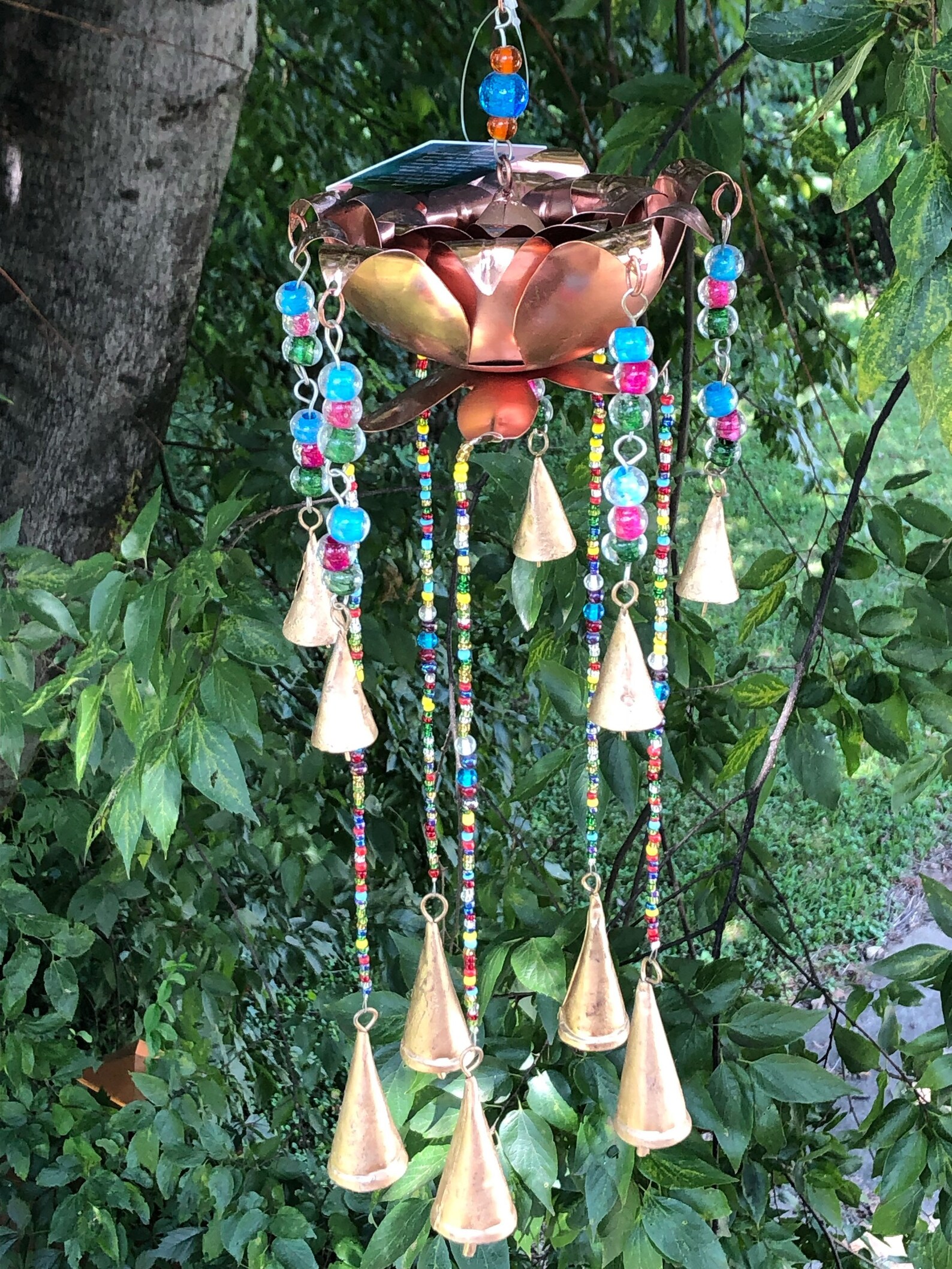Chakra Lotus Flower Wind Chime Sun Catcher Mobile With Beads ...