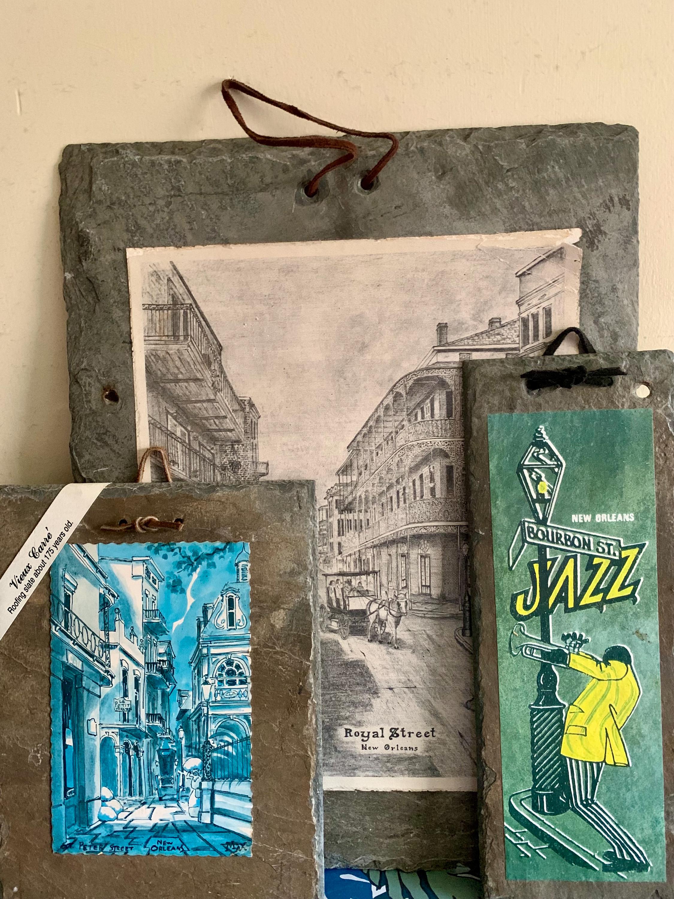 Vintage Slate Tile French Quarter Bourbon Street New Orleans Matching ...