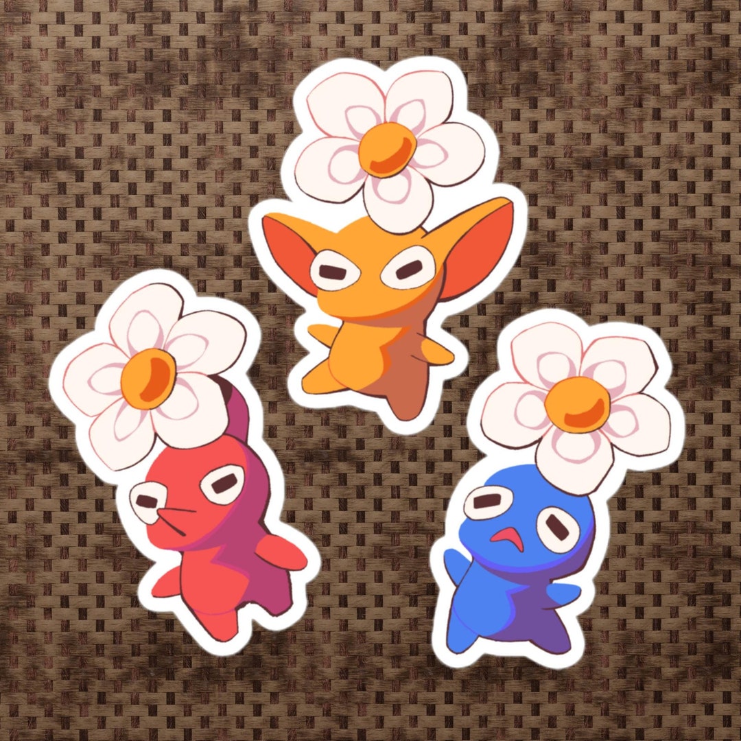 Red Pikmin - Blue Pikmin - Yellow Pikmin - Sticker - Pikmin Laptop ...