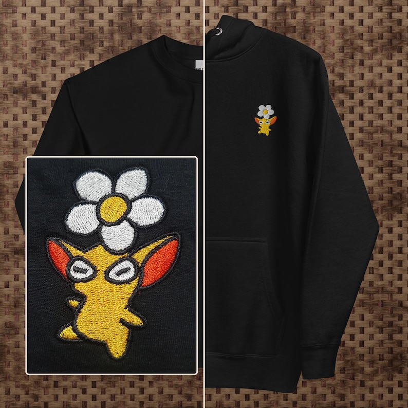 Yellow Pikmin Embroidered Hoodie/sweatshirt - Unisex Hoodie/sweatshirt ...