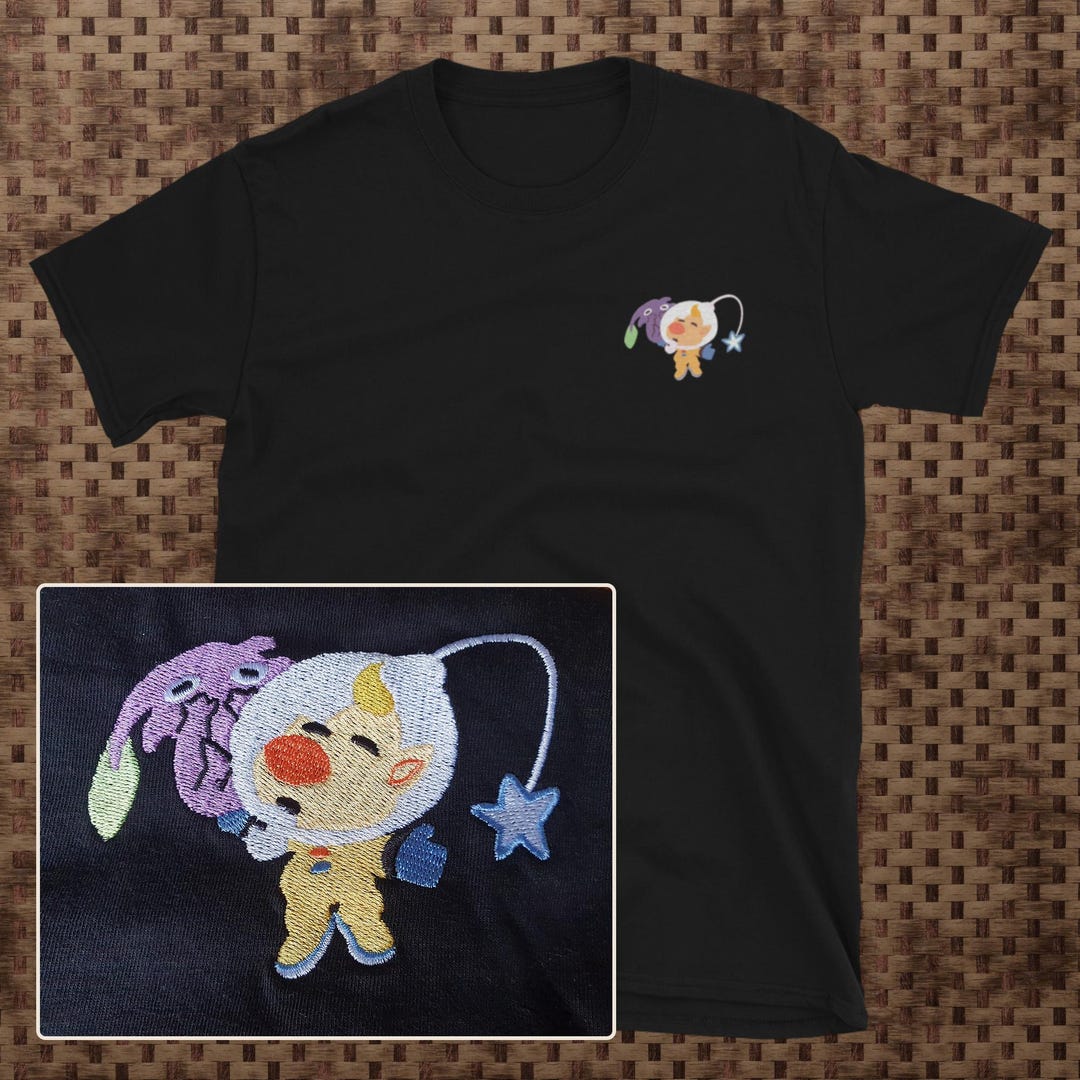 Louie Pikmin Embroidered T-shirt - Pikmin T-shirt Embroidered- Pikmin ...