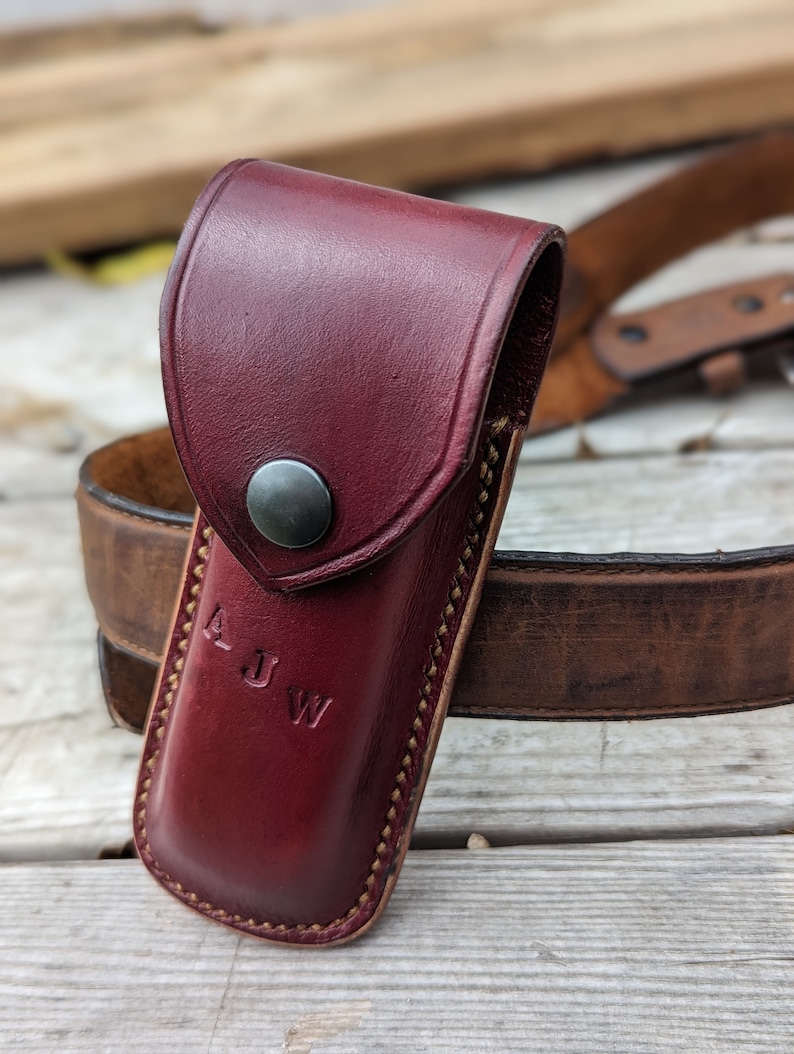 Custom Leather Folding Knife Sheath (case) Buck 110 - Etsy