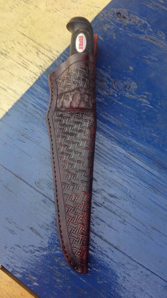 Custom Leather Filet Knife Sheath: Handmade, Fits 6in Blade - Etsy