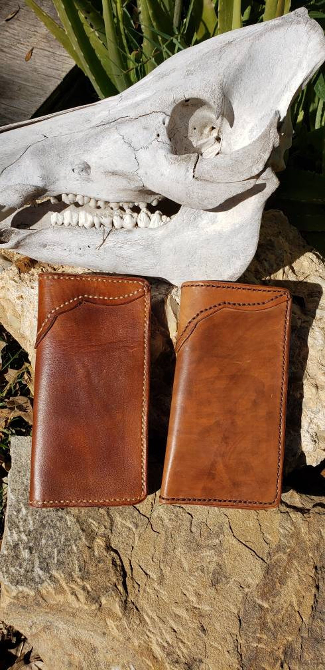 Custom Leather Long Wallet Roper Wallet EDC Wallet | Etsy