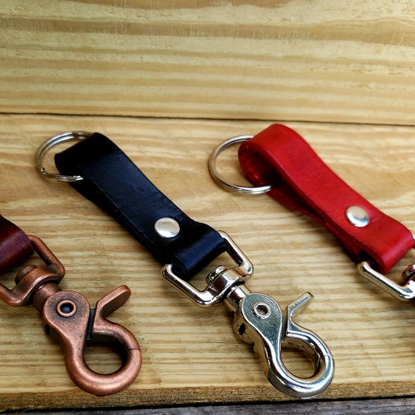 Leather Key Chain - Etsy
