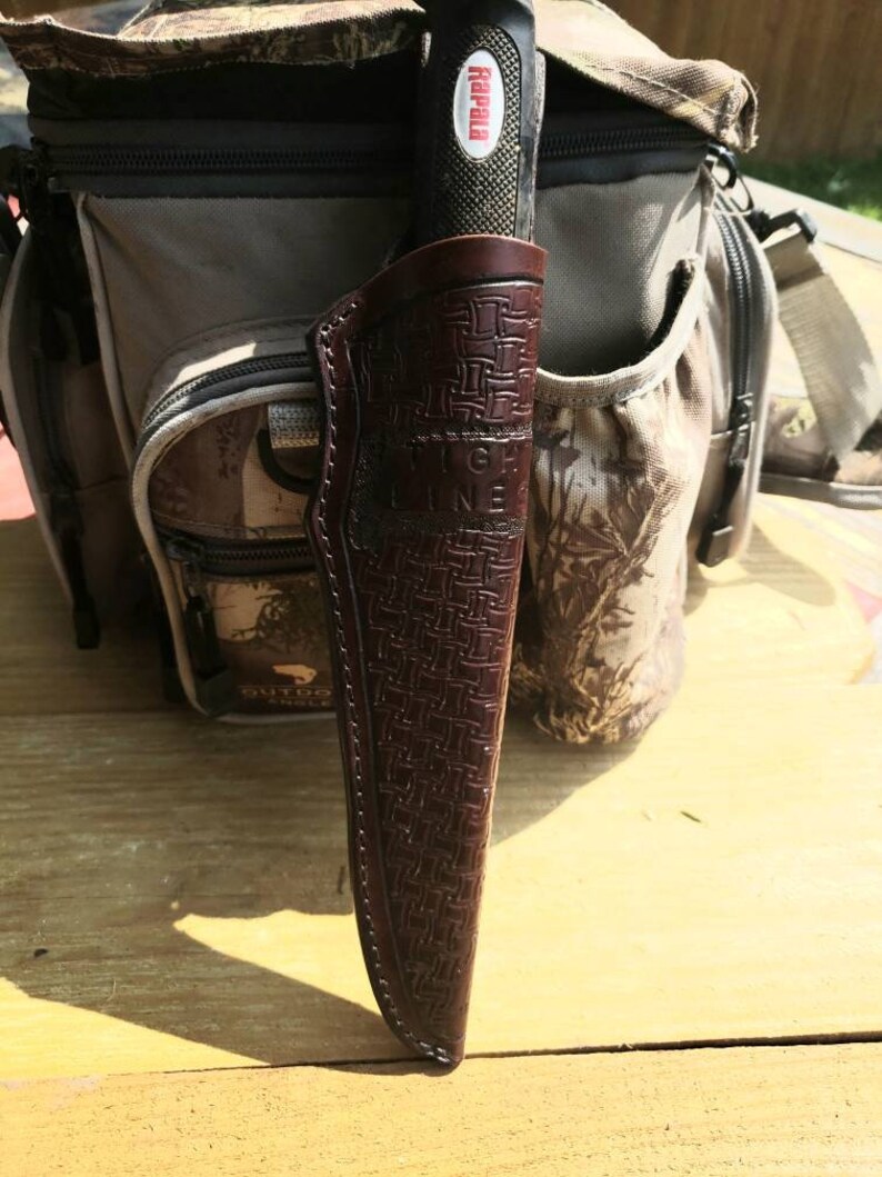 Custom Leather Filet Knife Sheath: Handmade, Fits 6in Blade - Etsy
