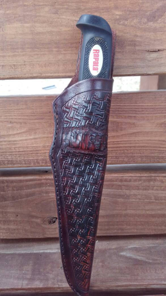 Custom Leather Filet Knife Sheath: Handmade, Fits 6in Blade - Etsy