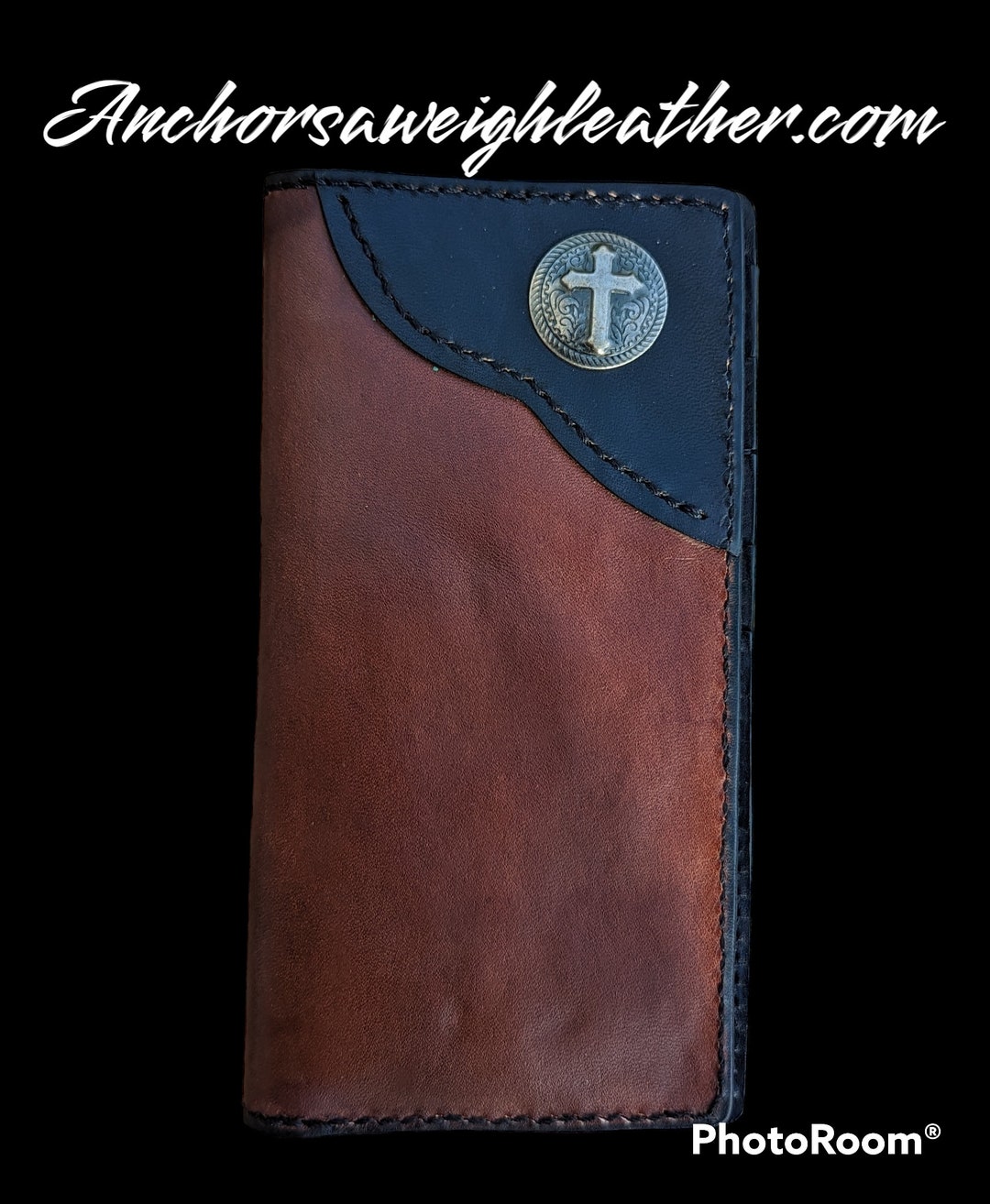 Handmade Veg Tan Leather Roper Wallet - Moccasin Brown - Etsy