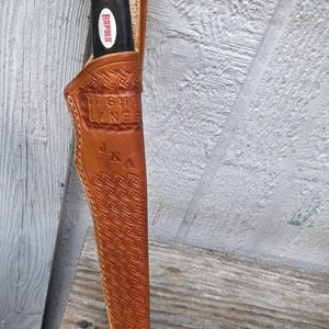 Custom Leather Filet Knife Sheath: Handmade, Fits 6in Blade - Etsy