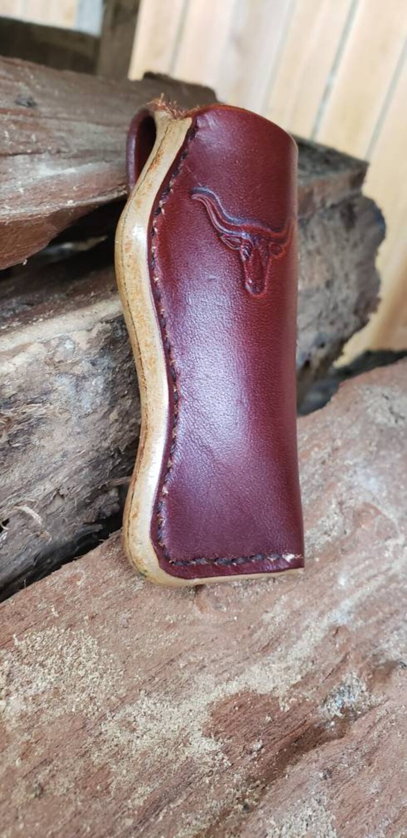 Custom Leather Knife Sheath Case Pocket Knife Case EDC - Etsy