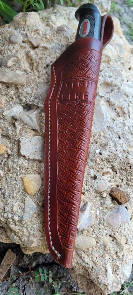 Custom Leather Filet Knife Sheath: Handmade, Fits 6in Blade - Etsy